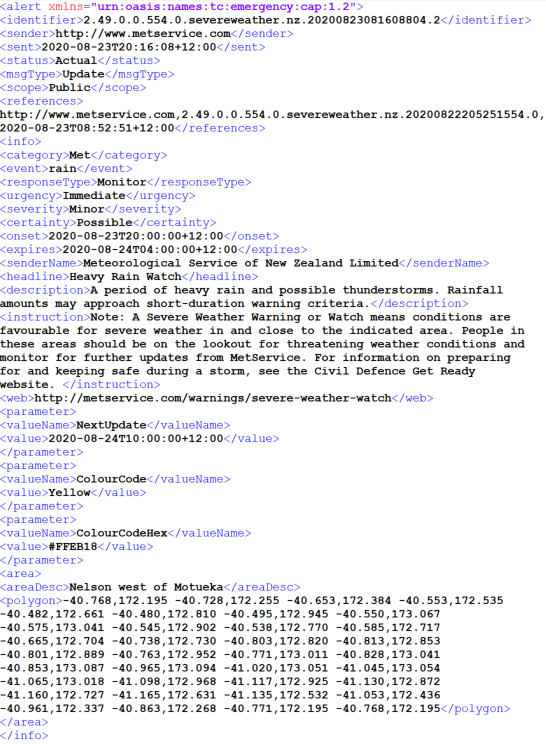 Common Alerting Protocol